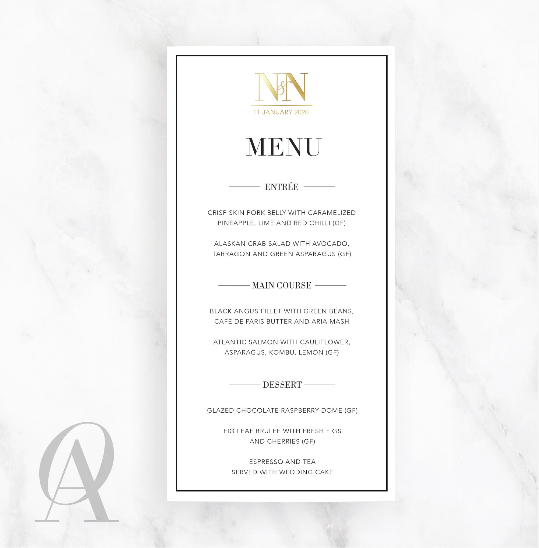 Menus – Ooh Aah Invitations